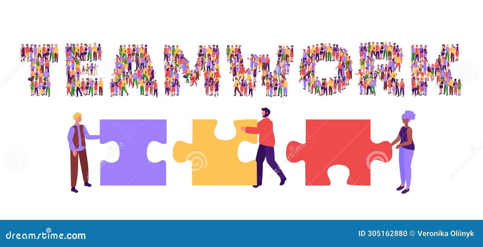 Team Work. Collaborative Spirit and Problem-solving Concept with ...