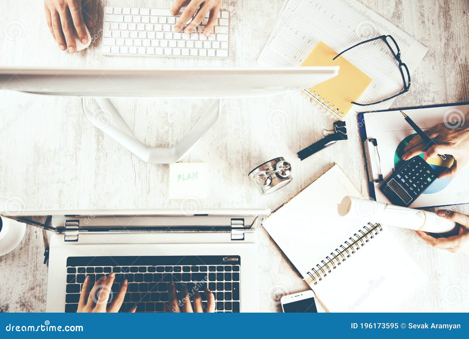 Team work in computer stock image. Image of meeting - 196173595