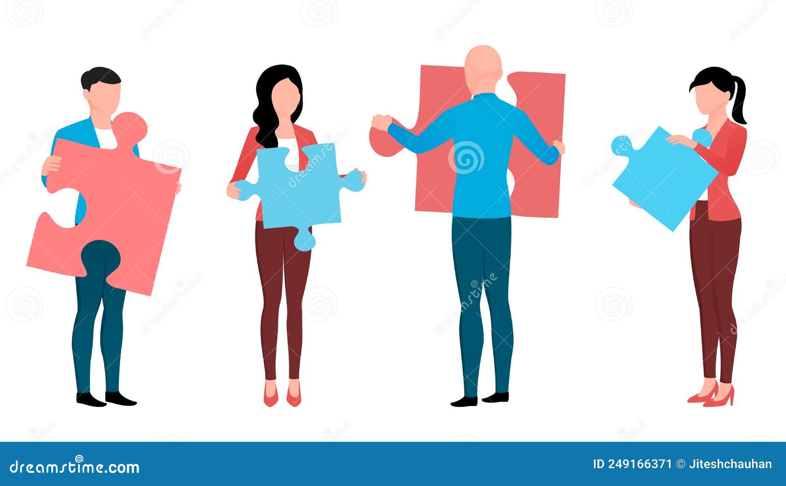 Team Work Concept Business Vector Illustration Created with for ...