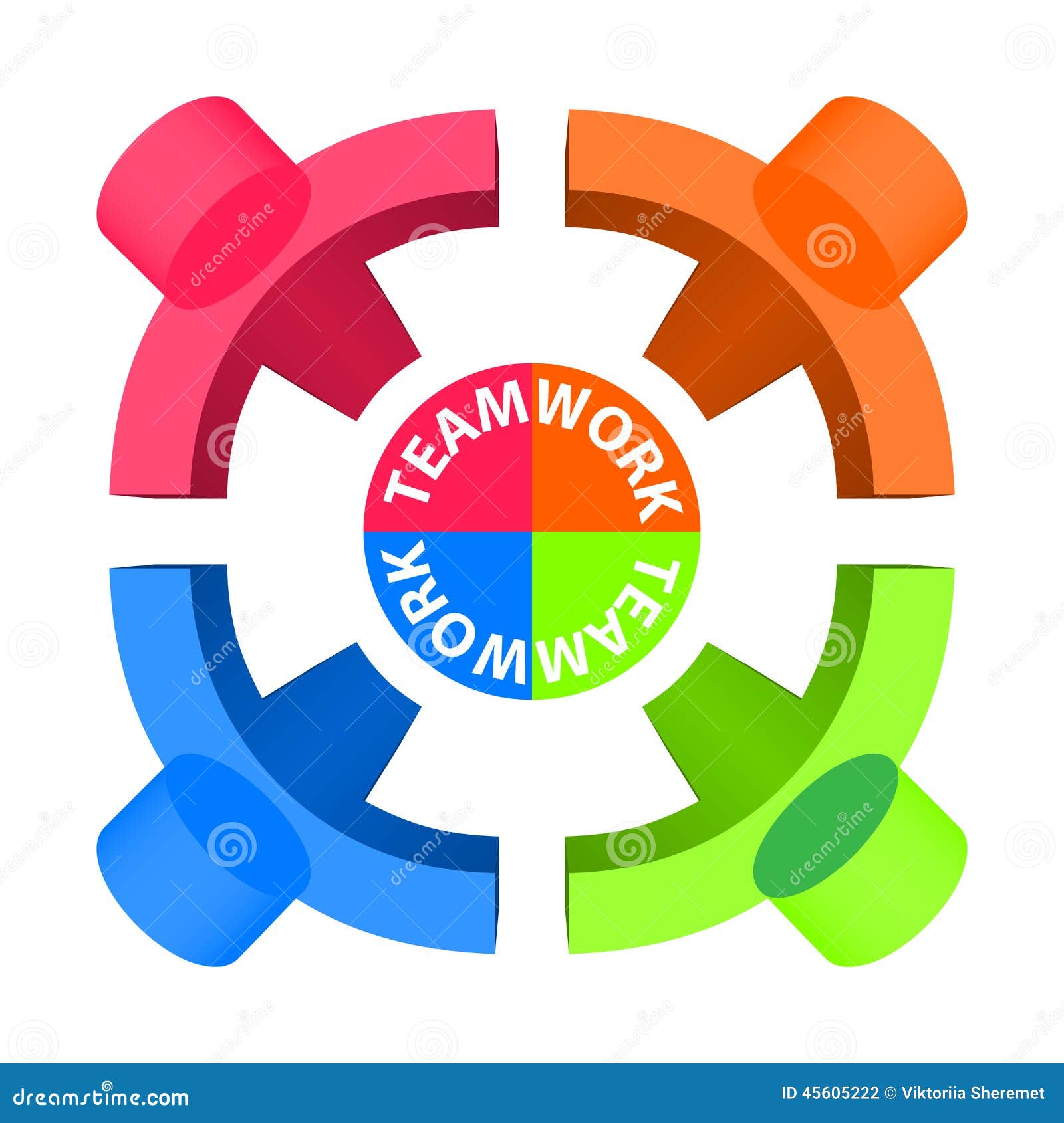 Team Work Concept, Vector Illustration Stock Vector - Illustration of ...