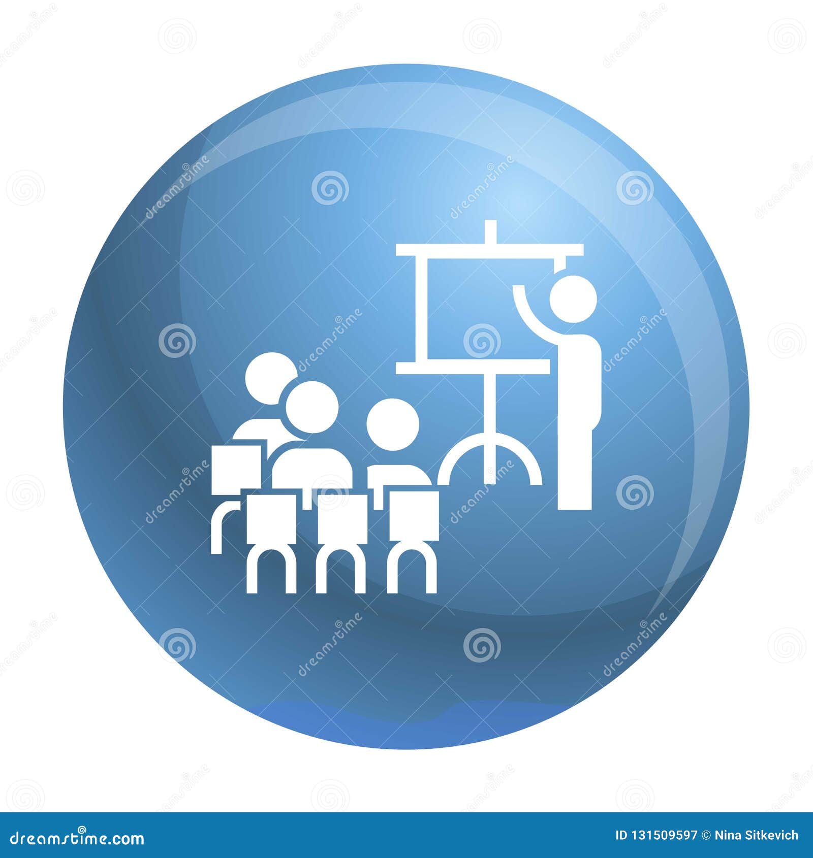 Team Work Conference Icon, Simple Style Stock Vector - Illustration of ...