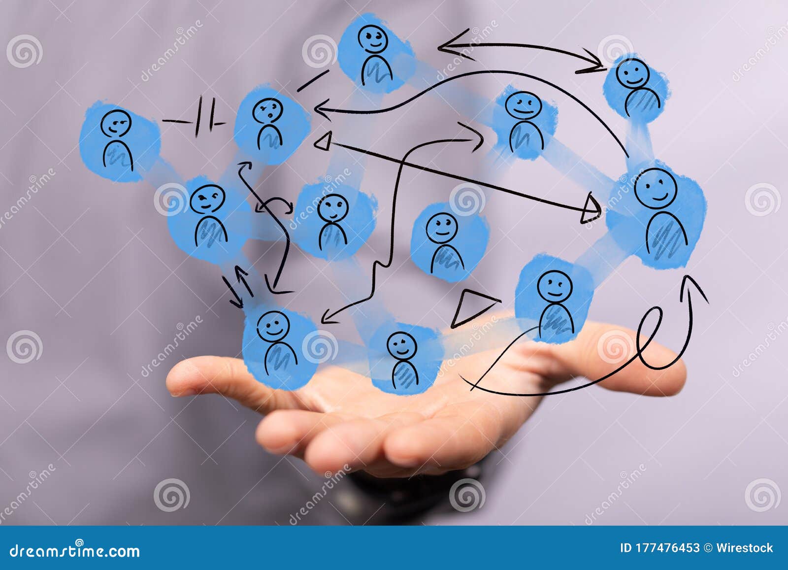 A Team Work Connection Digital Concept Stock Image - Image of contact ...
