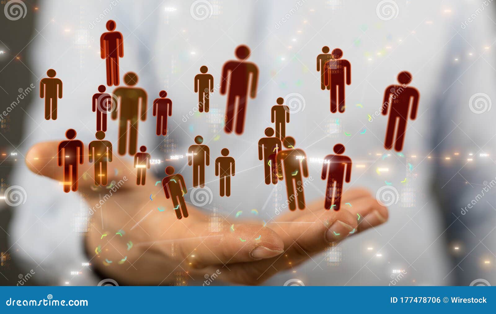 A Team Work Connection Digital Concept Stock Photo - Image of ...