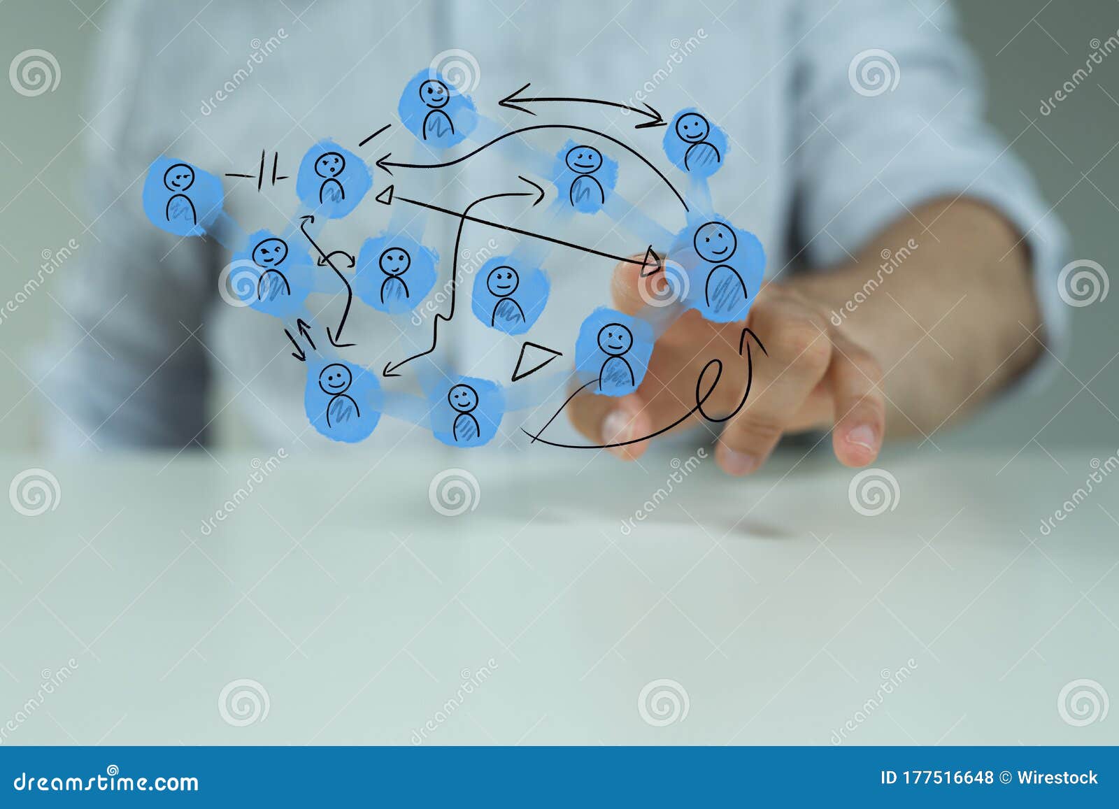 A Team Work Connection Digital Concept Stock Photo - Image of ...