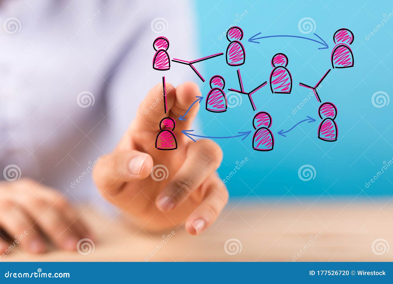 A Team Work Connection Digital Concept Stock Photo - Image of ...