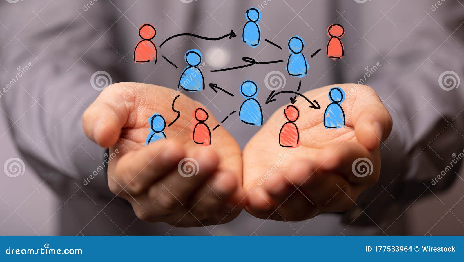 A Team Work Connection Digital Concept Stock Photo - Image of design ...