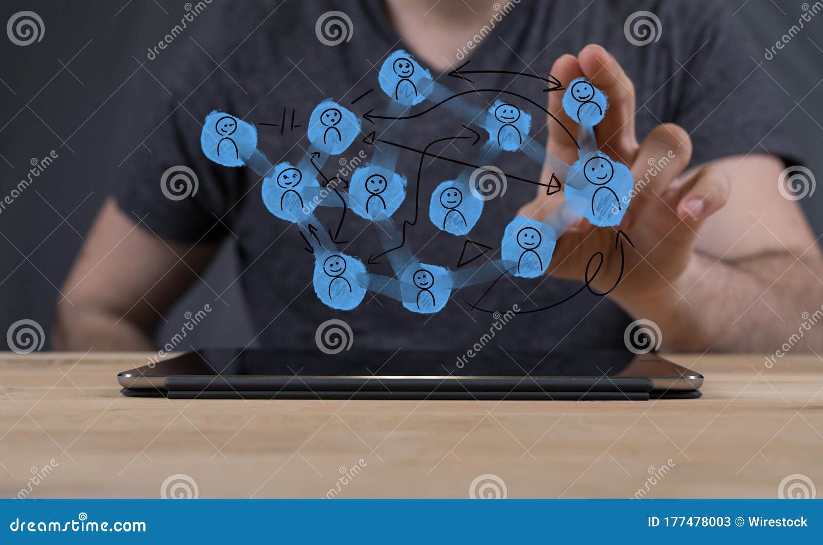 A Team Work Connection Digital Concept Stock Image - Image of rendering ...