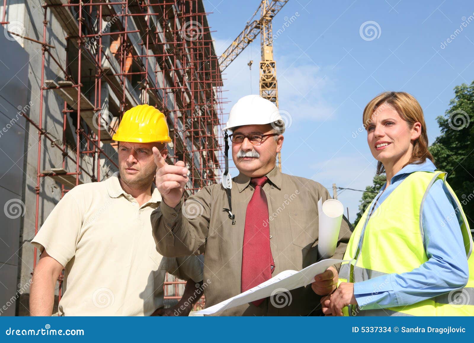 Team Work at the Construction Site Stock Photo - Image of corporation ...