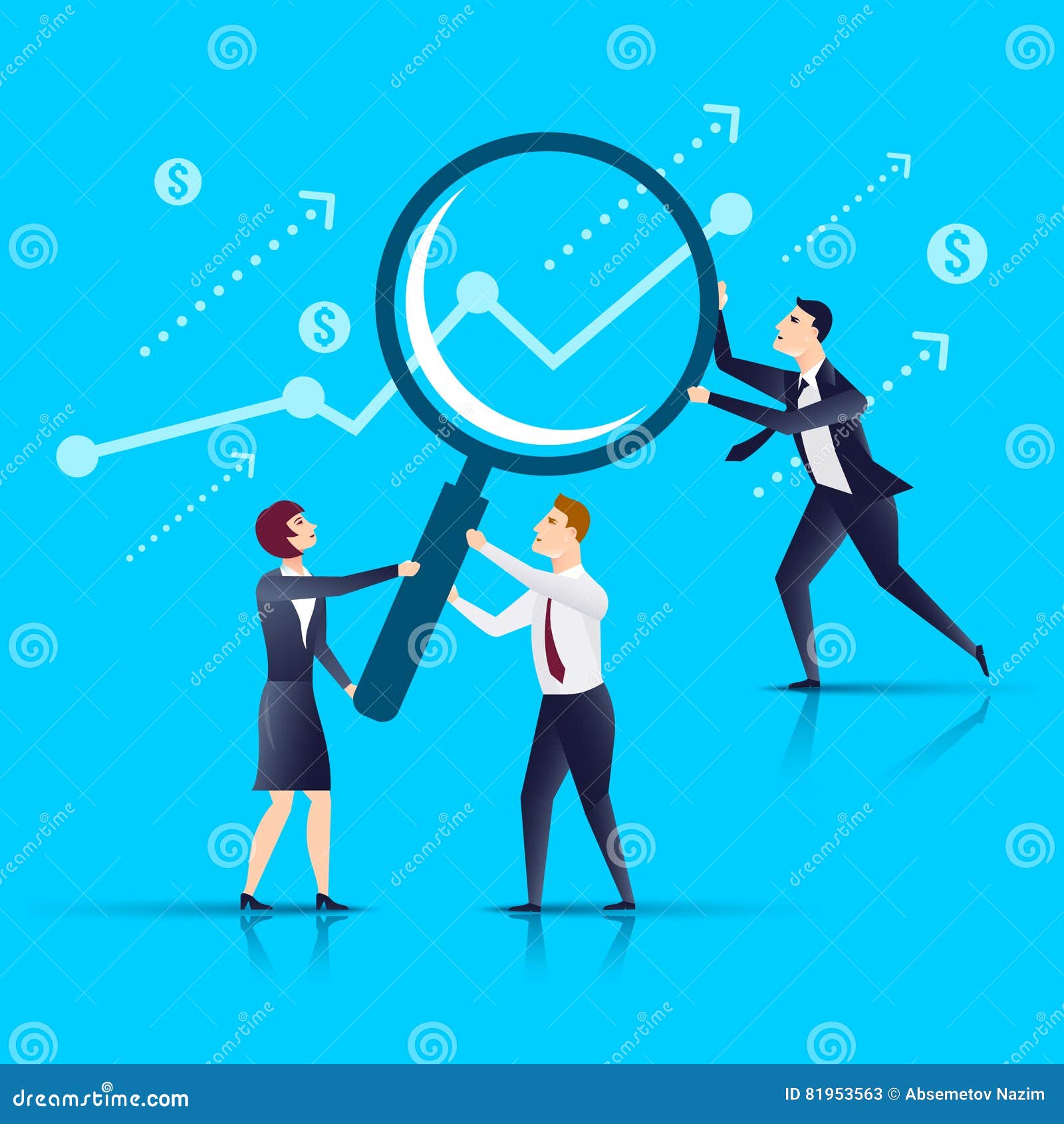 Team Work. Direction Business Concept Stock Vector - Illustration of ...