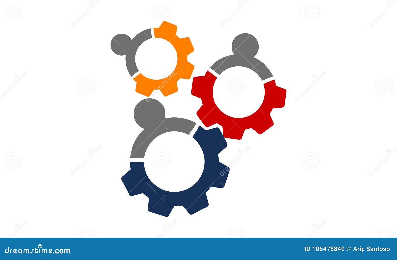 Team Work Gear vektor illustrationer. Illustration av symbol - 106476849