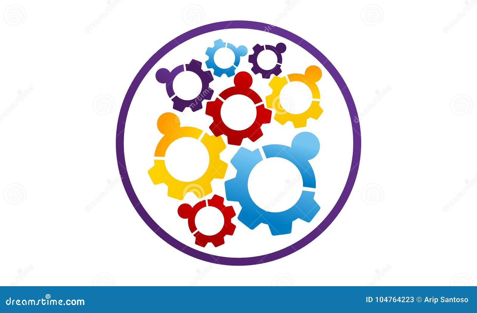 Team Work Gear stock vector. Illustration of partnership - 104764223