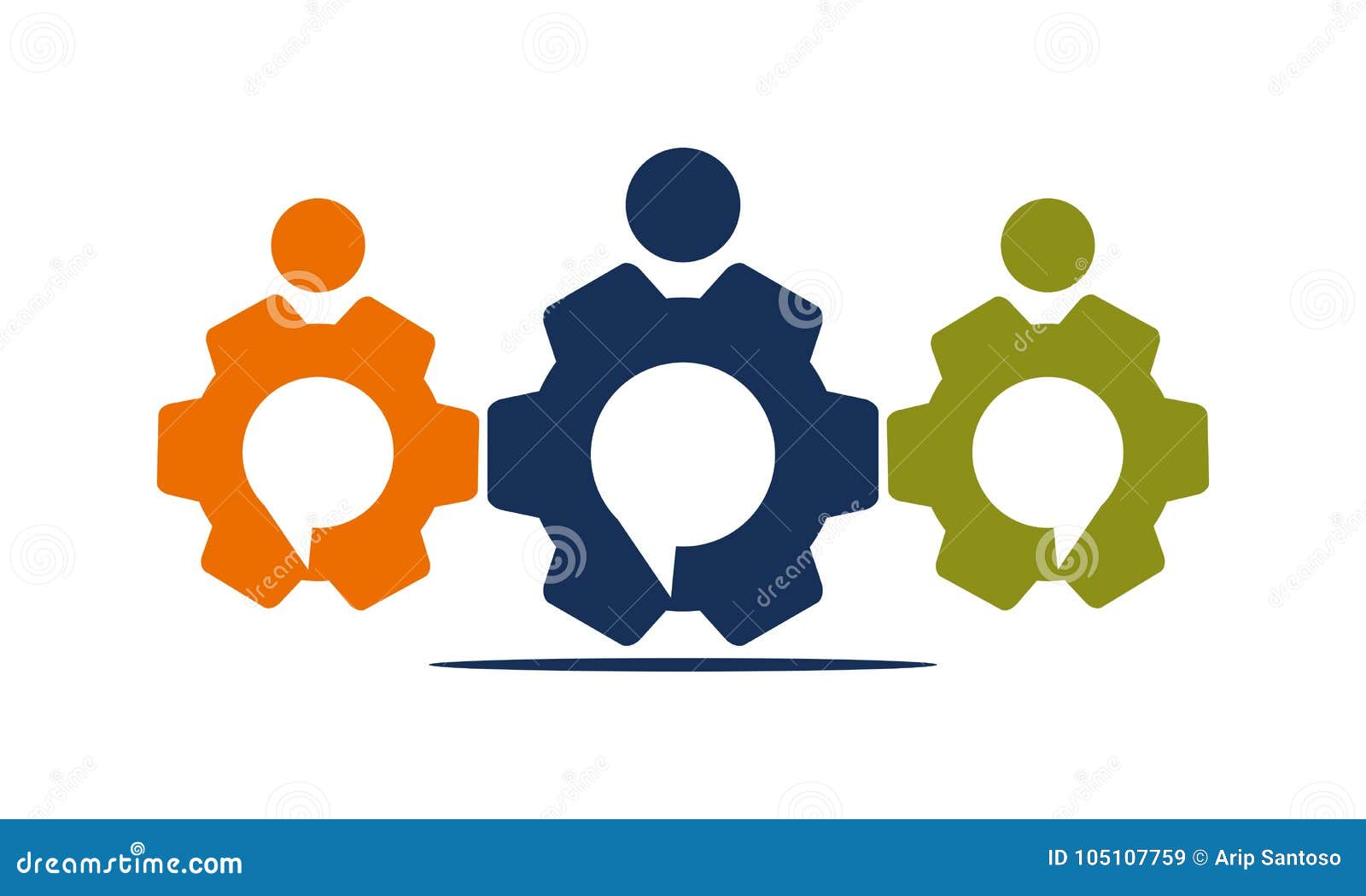 Team Work Gear stock vector. Illustration of harmony - 105107759