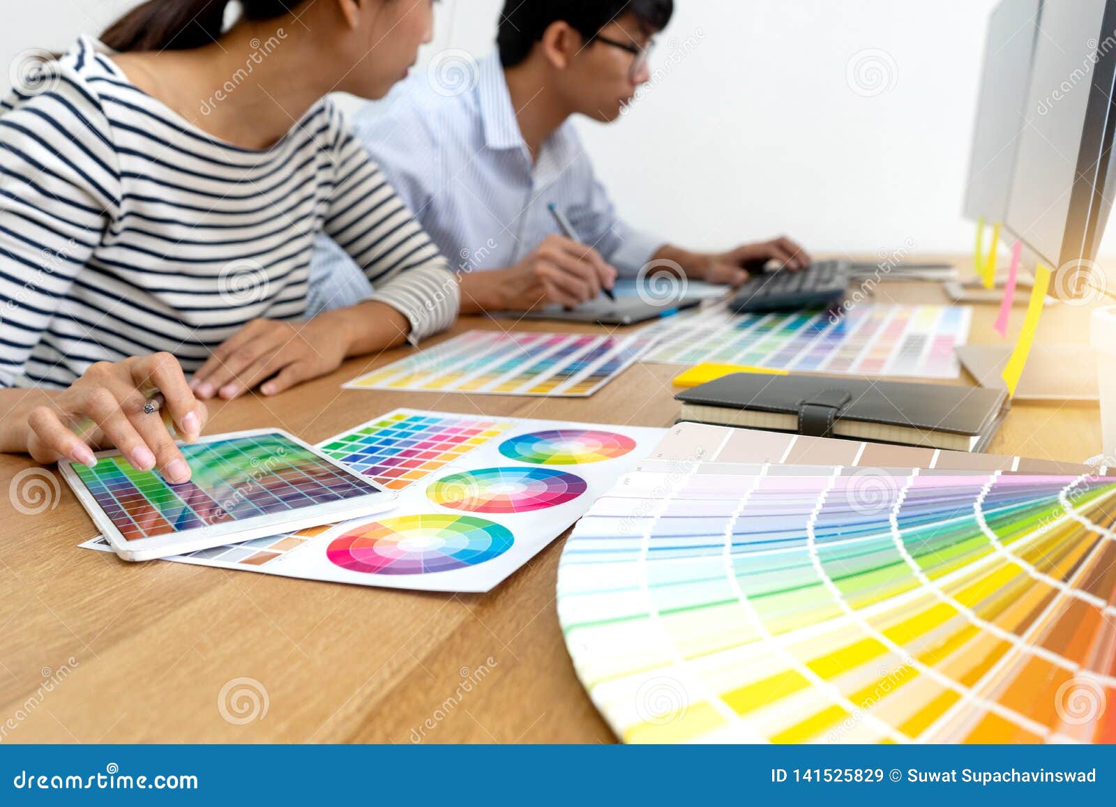 Team Work for Graphic Design Stock Image - Image of coloring ...