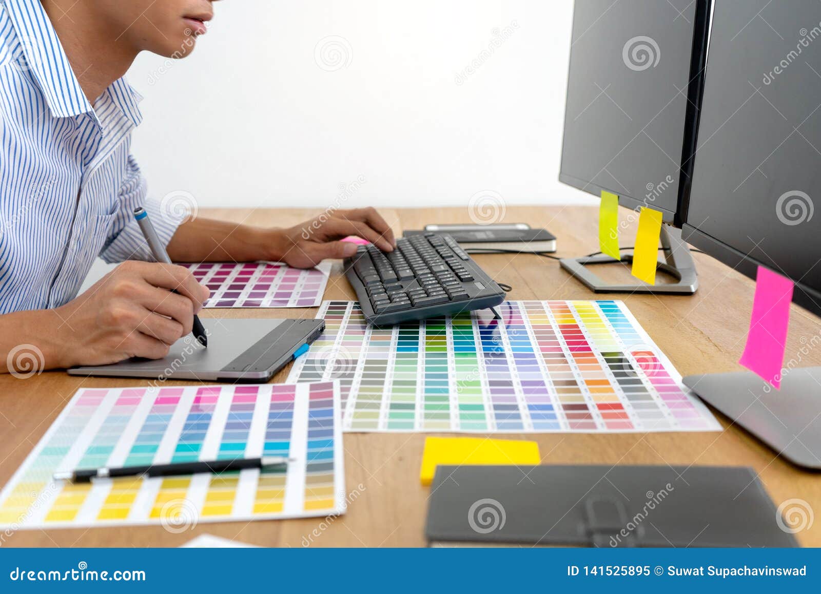 Team Work for Graphic Design Stock Image - Image of internet, graphic ...