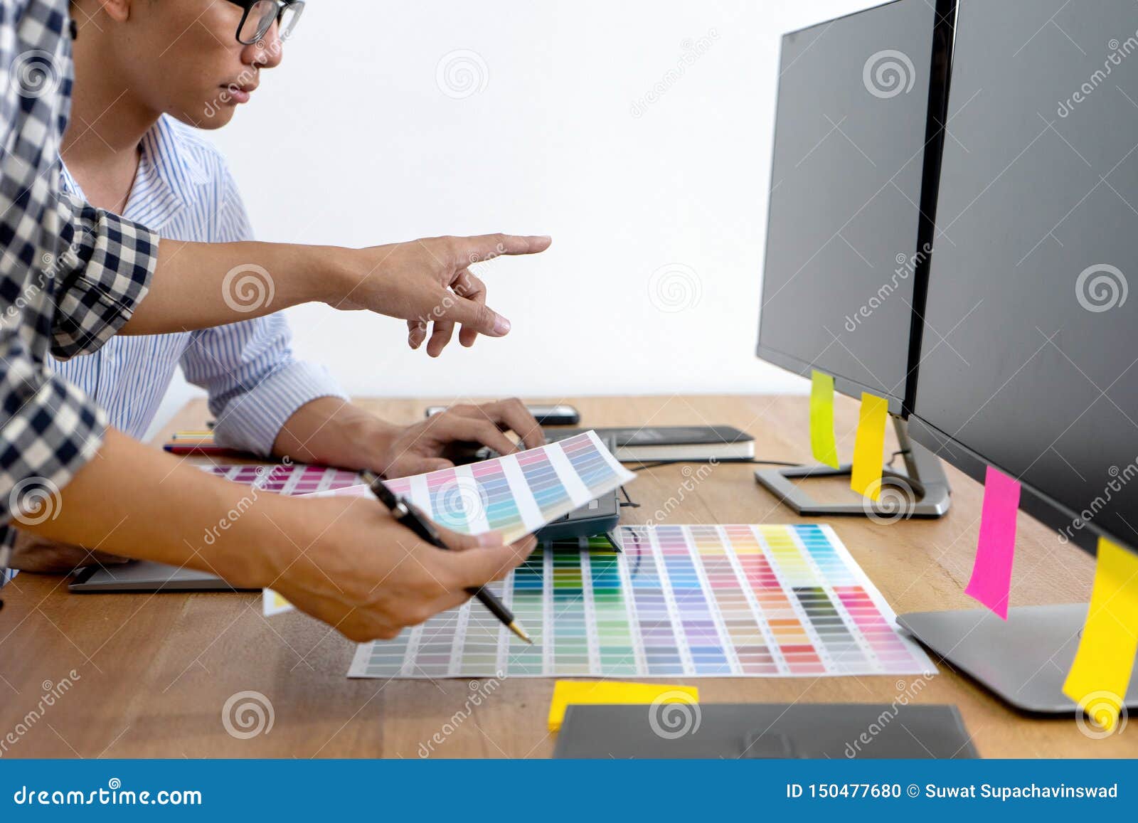 Team Work for Graphic Design Working Stock Photo - Image of color, idea ...