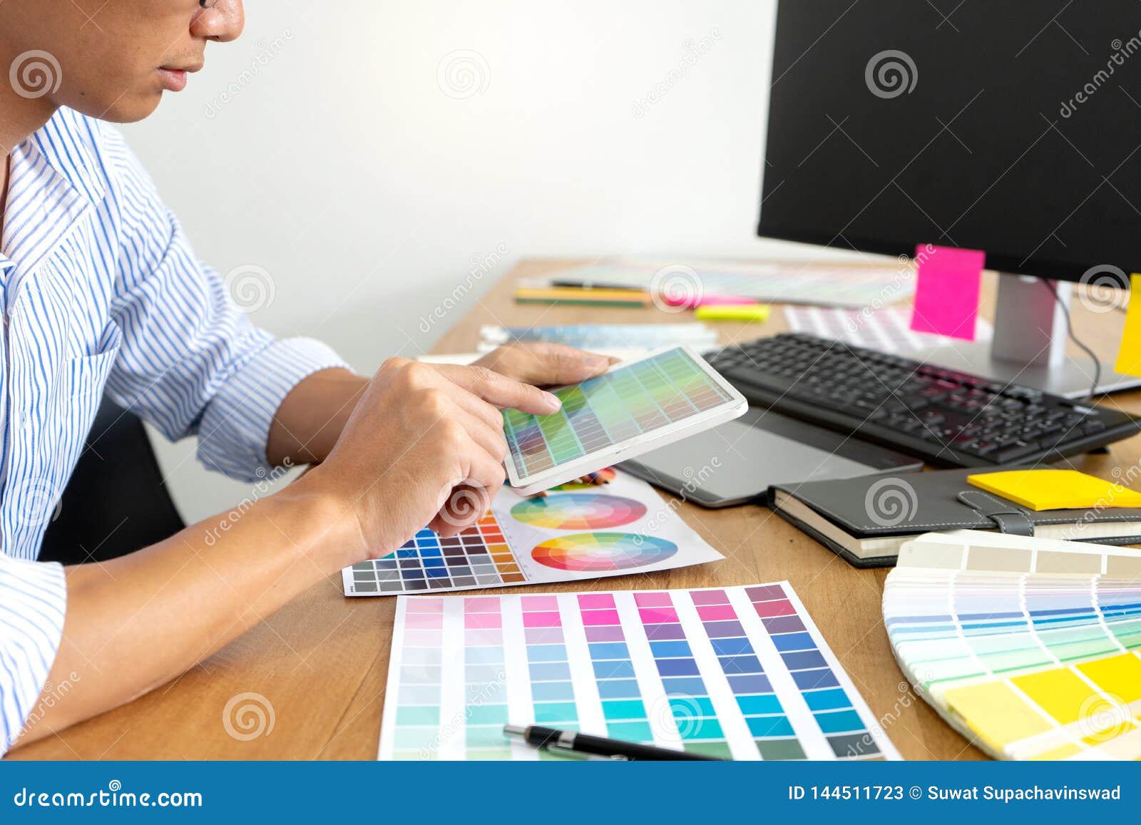 Team Work for Graphic Design Working Stock Image - Image of ...