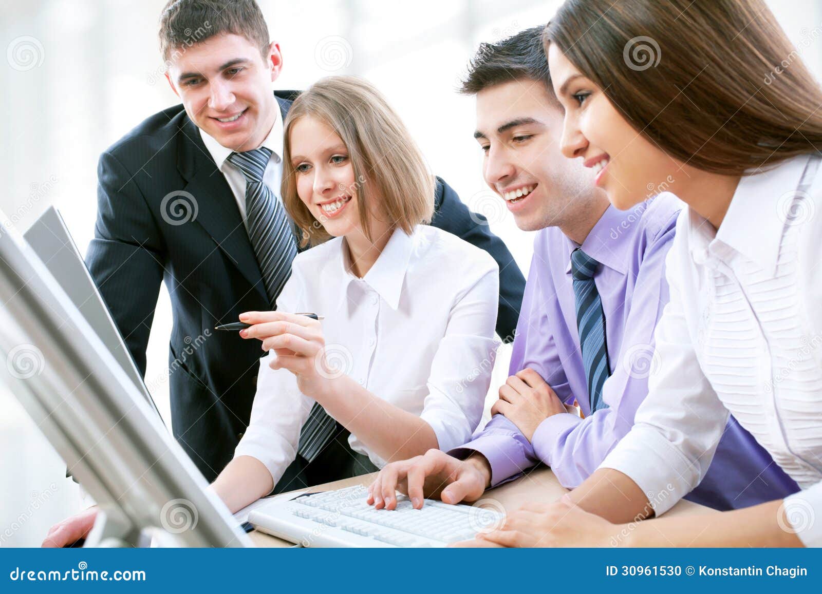 Team work stock photo. Image of person, discussion, ethnic - 30961530