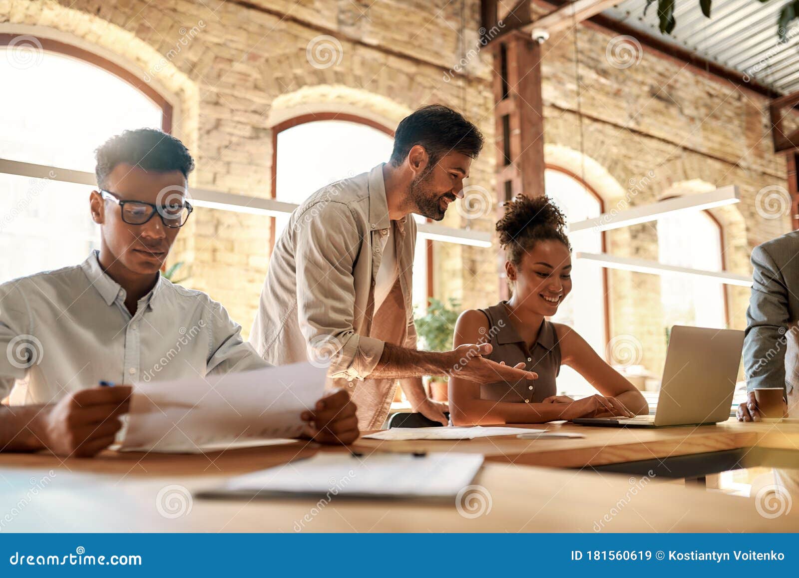 Team at Work. Group of Young Business People Working Together and ...