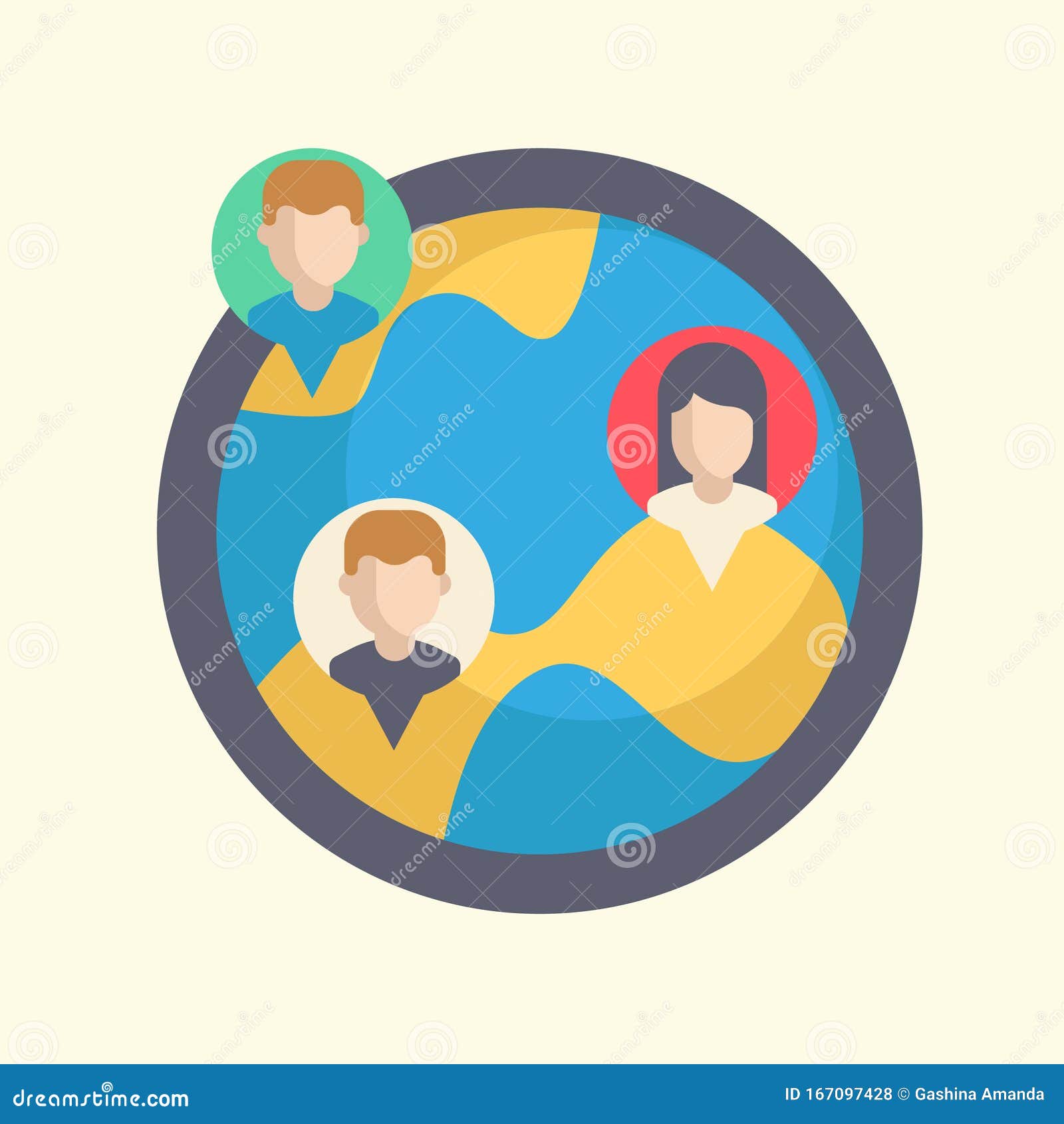 Team Work Icon Vector Graphic Download Template Modern Stock ...
