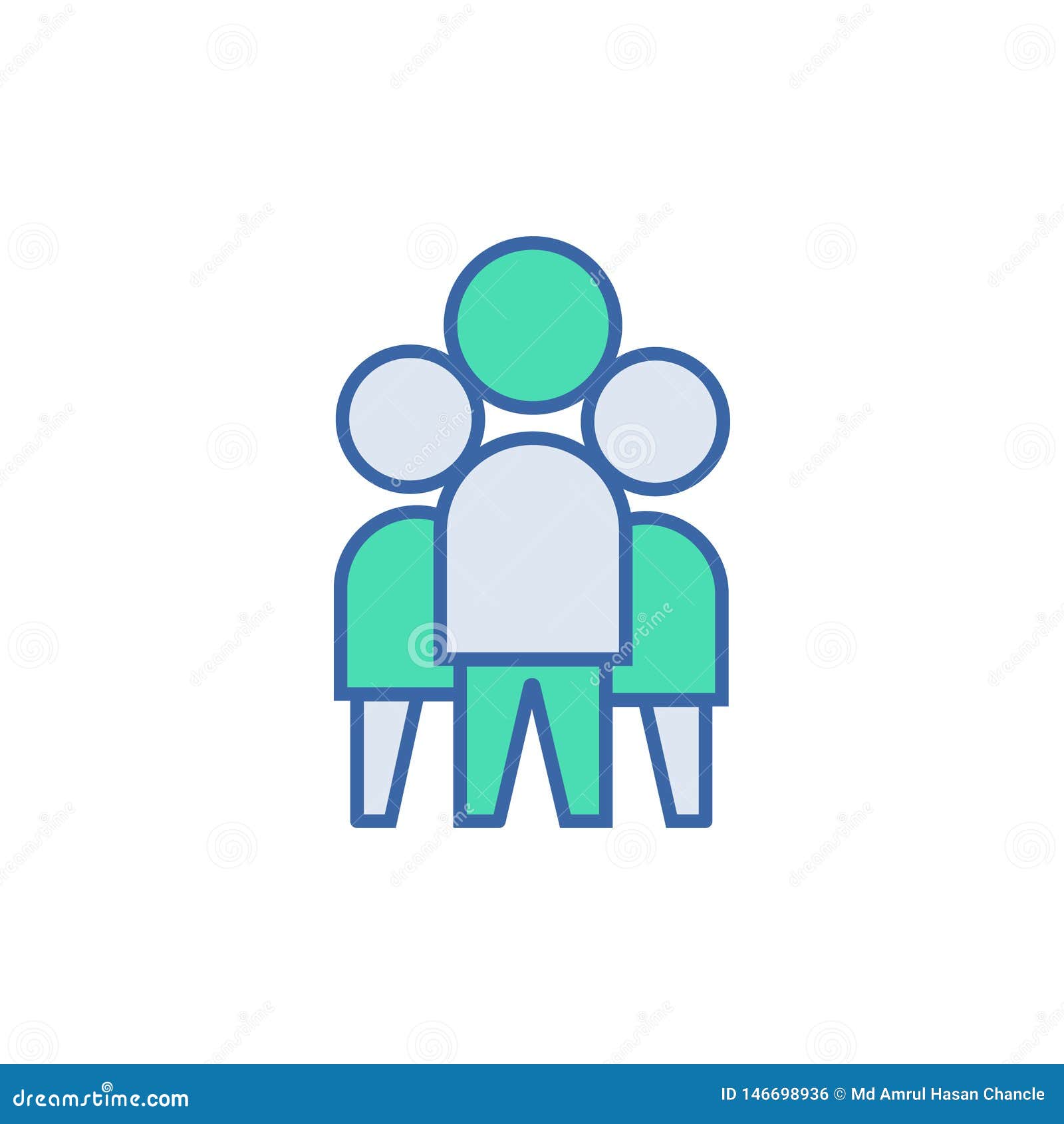 Team Work Icon. Vector Scheme and Diagram Symbol. Flat Team Work Icon ...