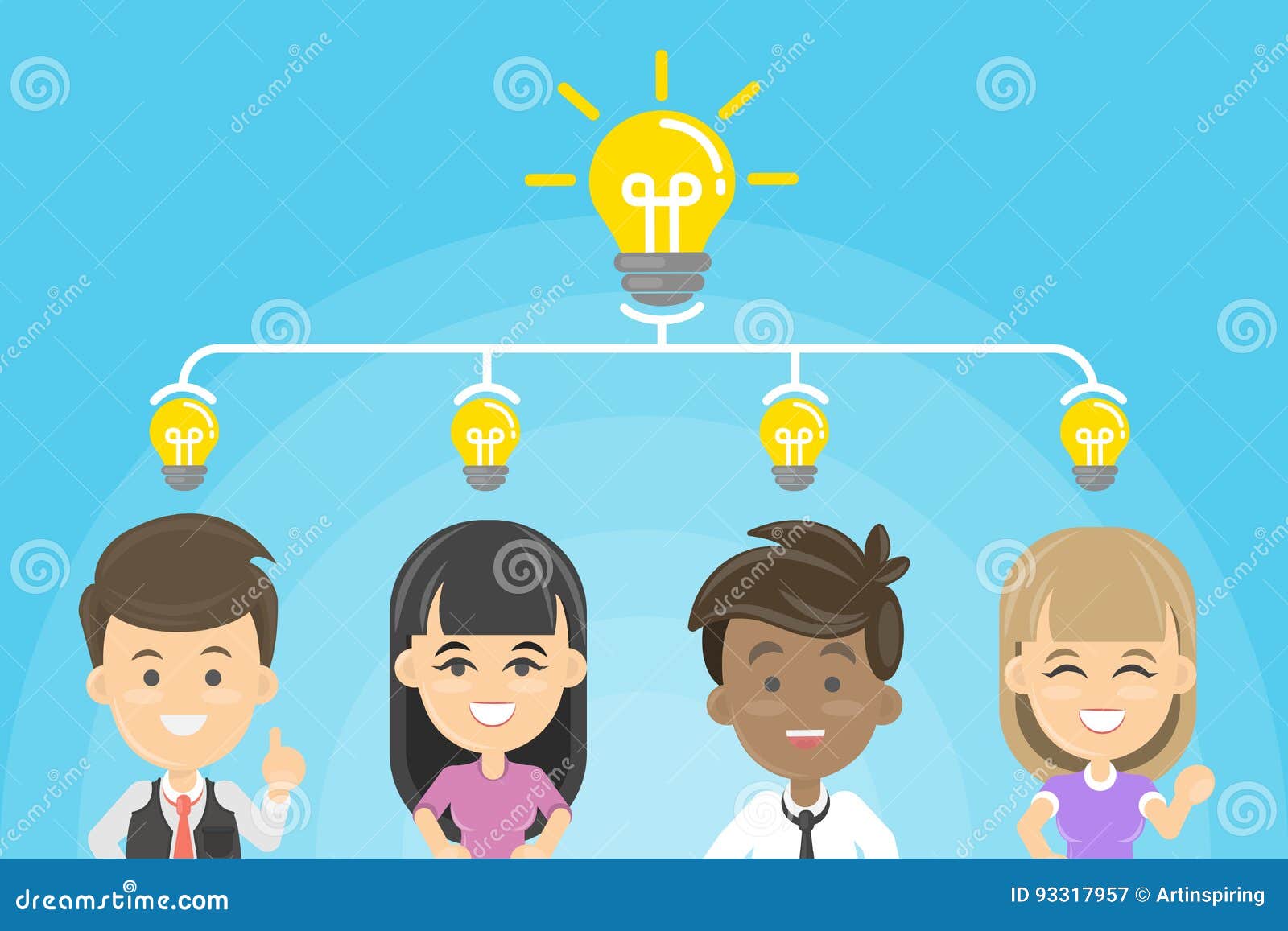 Team, work, idea. stock vector. Illustration of help - 93317957