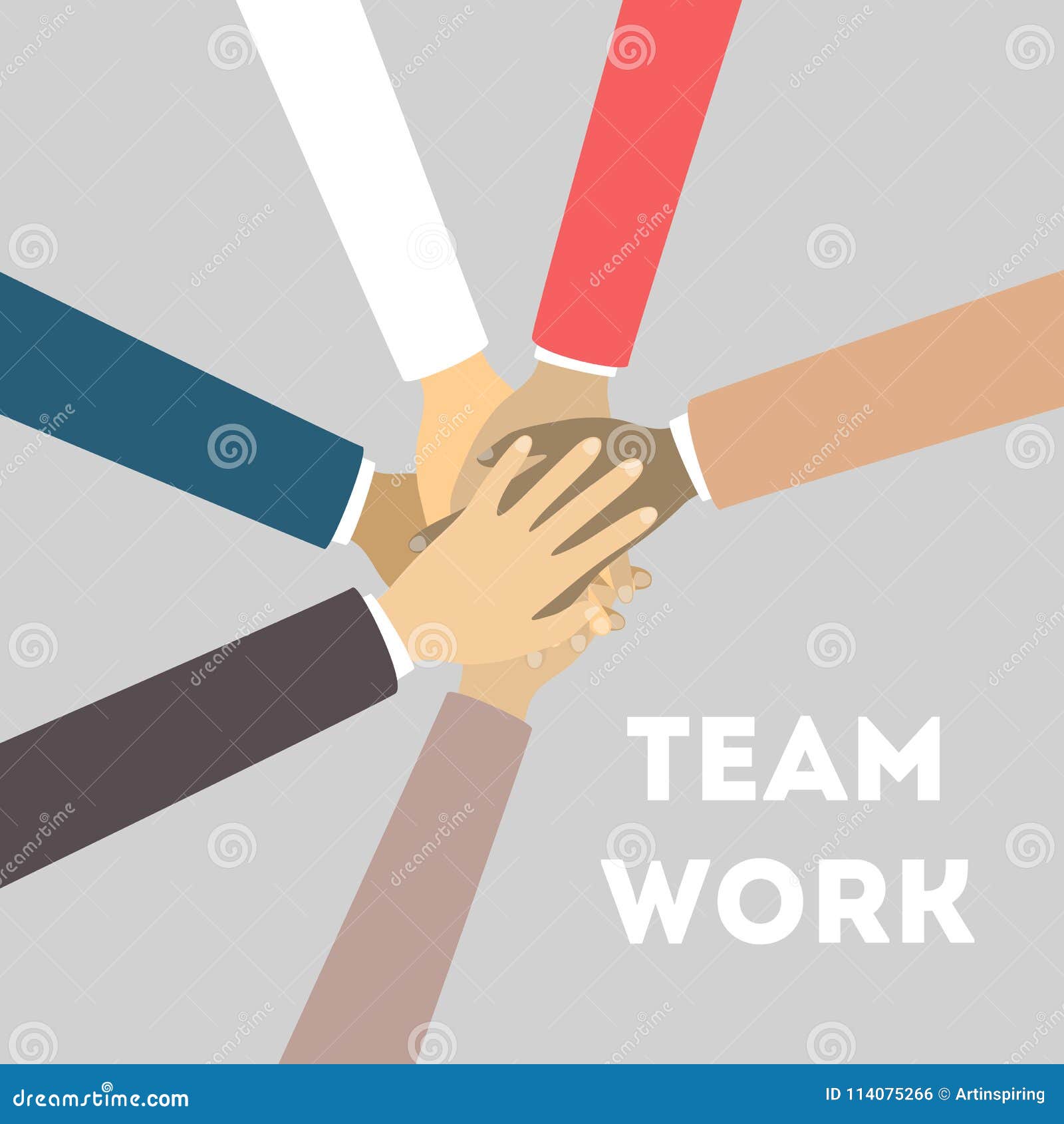 Team work illustration. stock vector. Illustration of college - 114075266