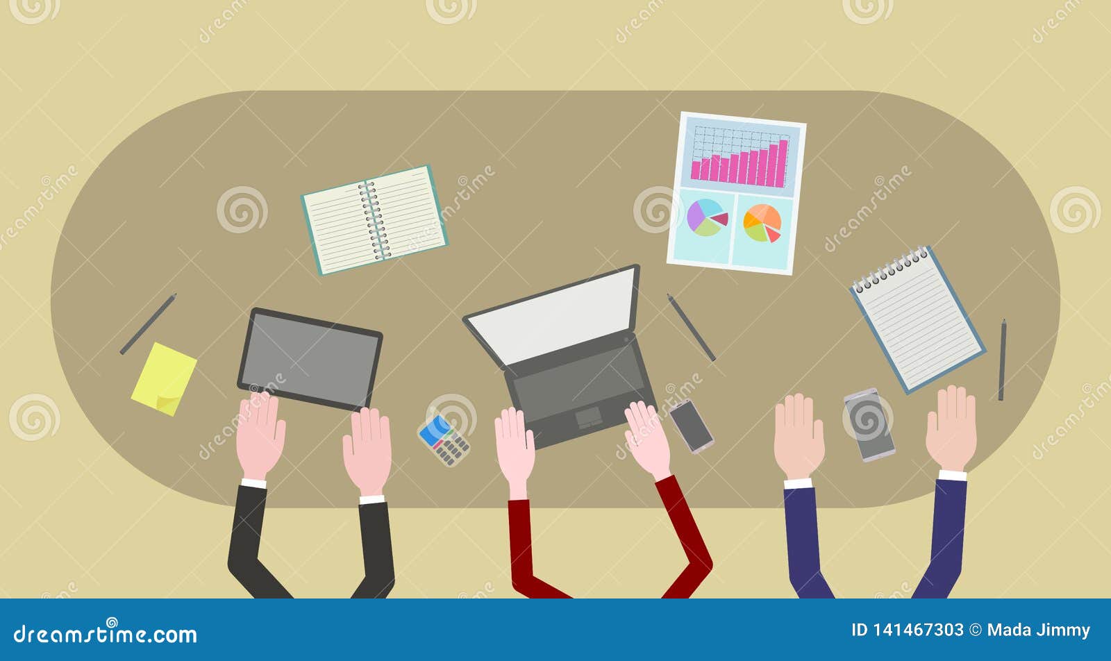 Team Work Information Technology Illustration Stock Vector ...
