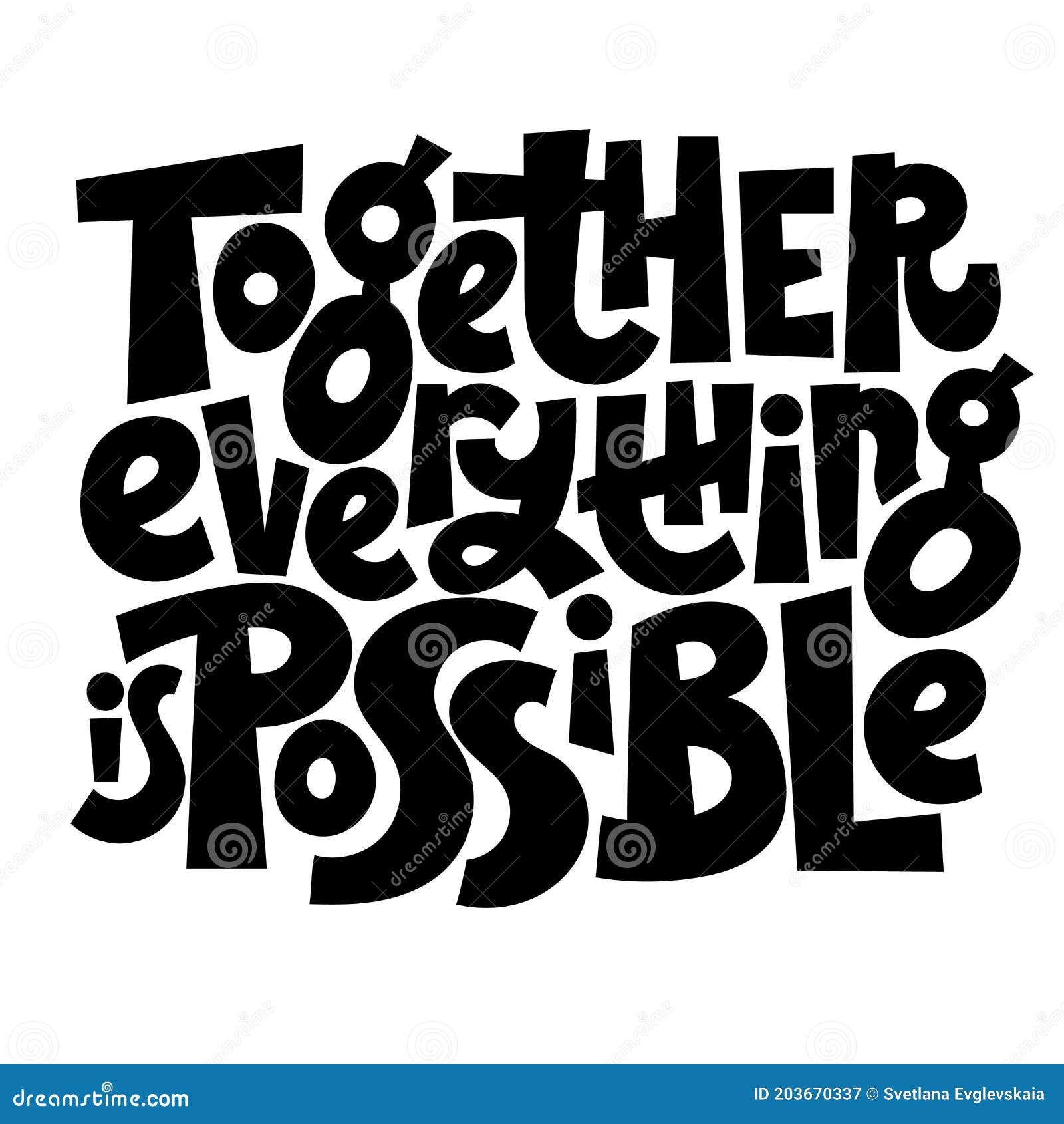 Team work lettering stock illustration. Illustration of communication ...