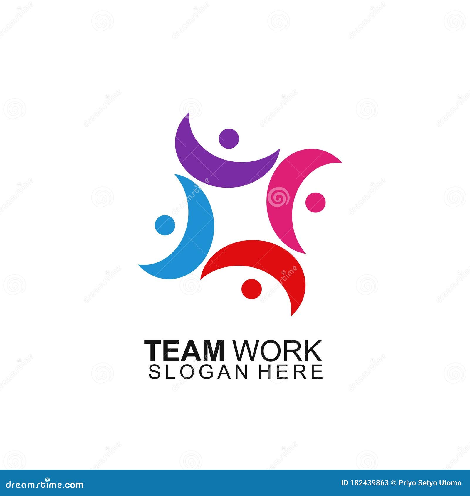 Team Work Logo Design stock vector. Illustration of organization ...