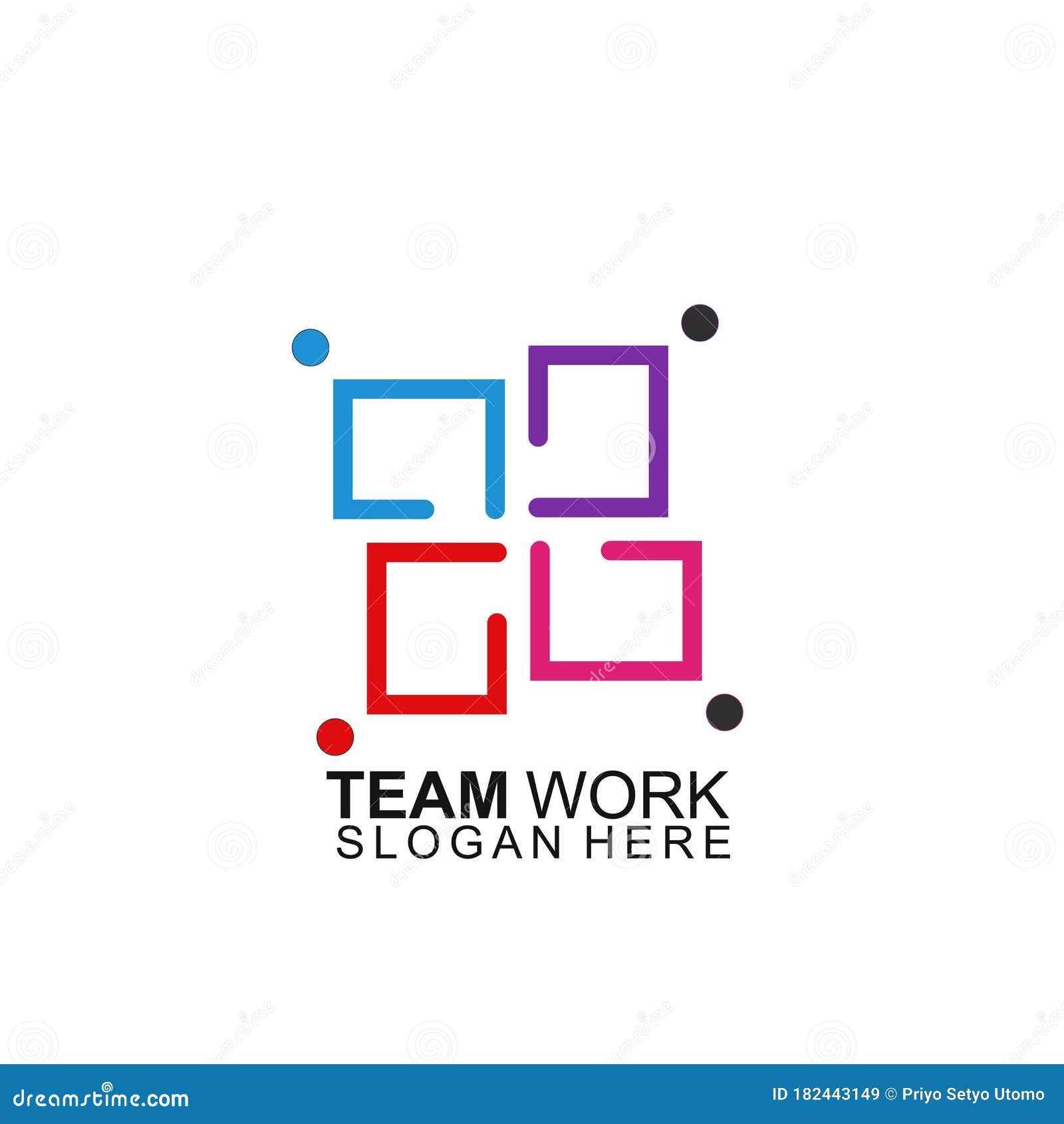 Team Work Logo Design stock vector. Illustration of society - 182443149