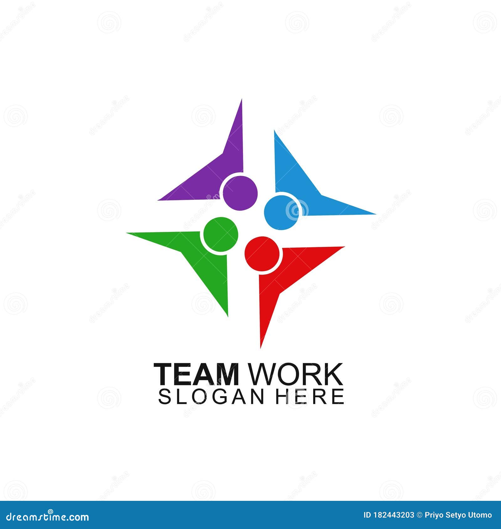 Team Work Logo Design stock vector. Illustration of symbol - 182443203