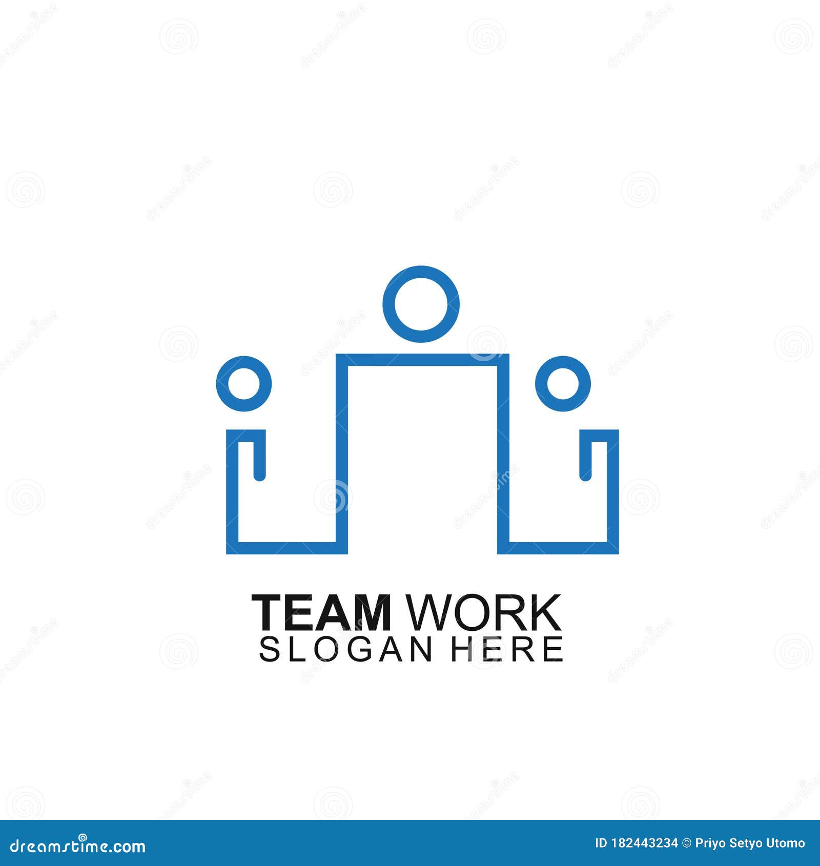 Team Work Logo Design stock vector. Illustration of design - 182443234