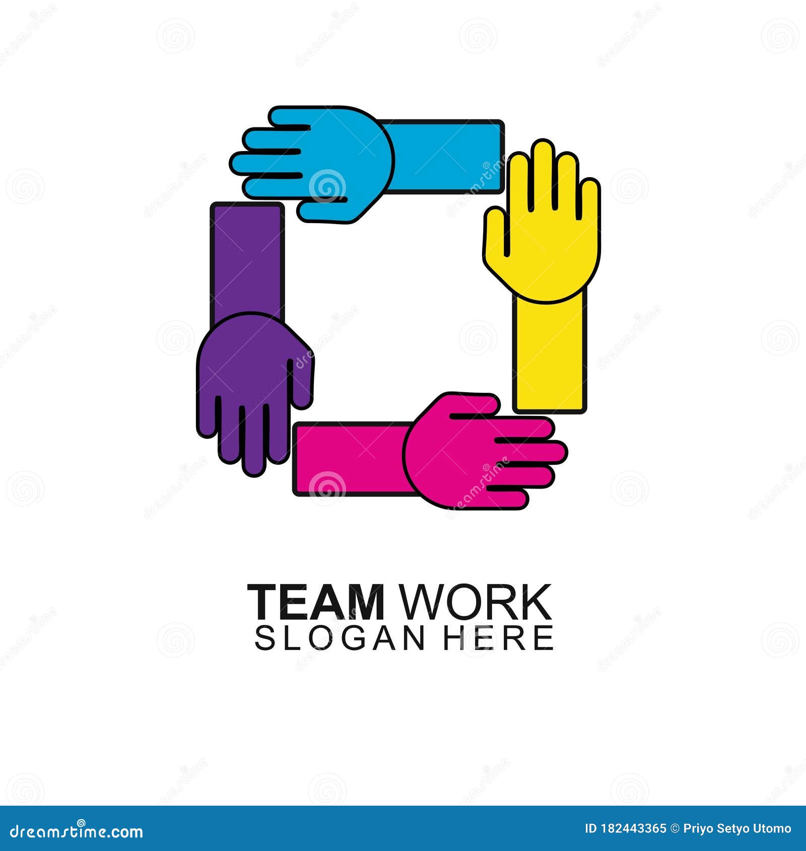 Team Work Logo Design stock vector. Illustration of association - 182443365