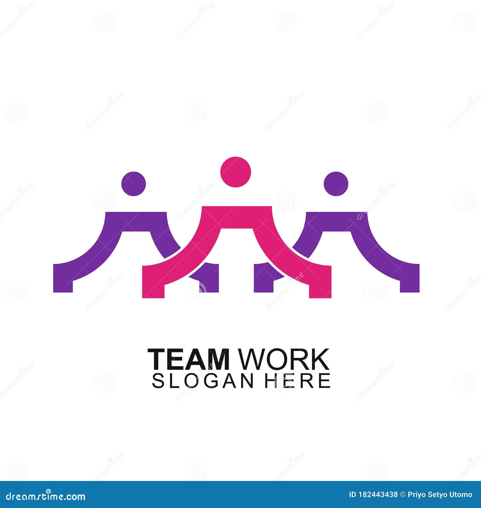 Team Work Logo Design stock vector. Illustration of social - 182443438