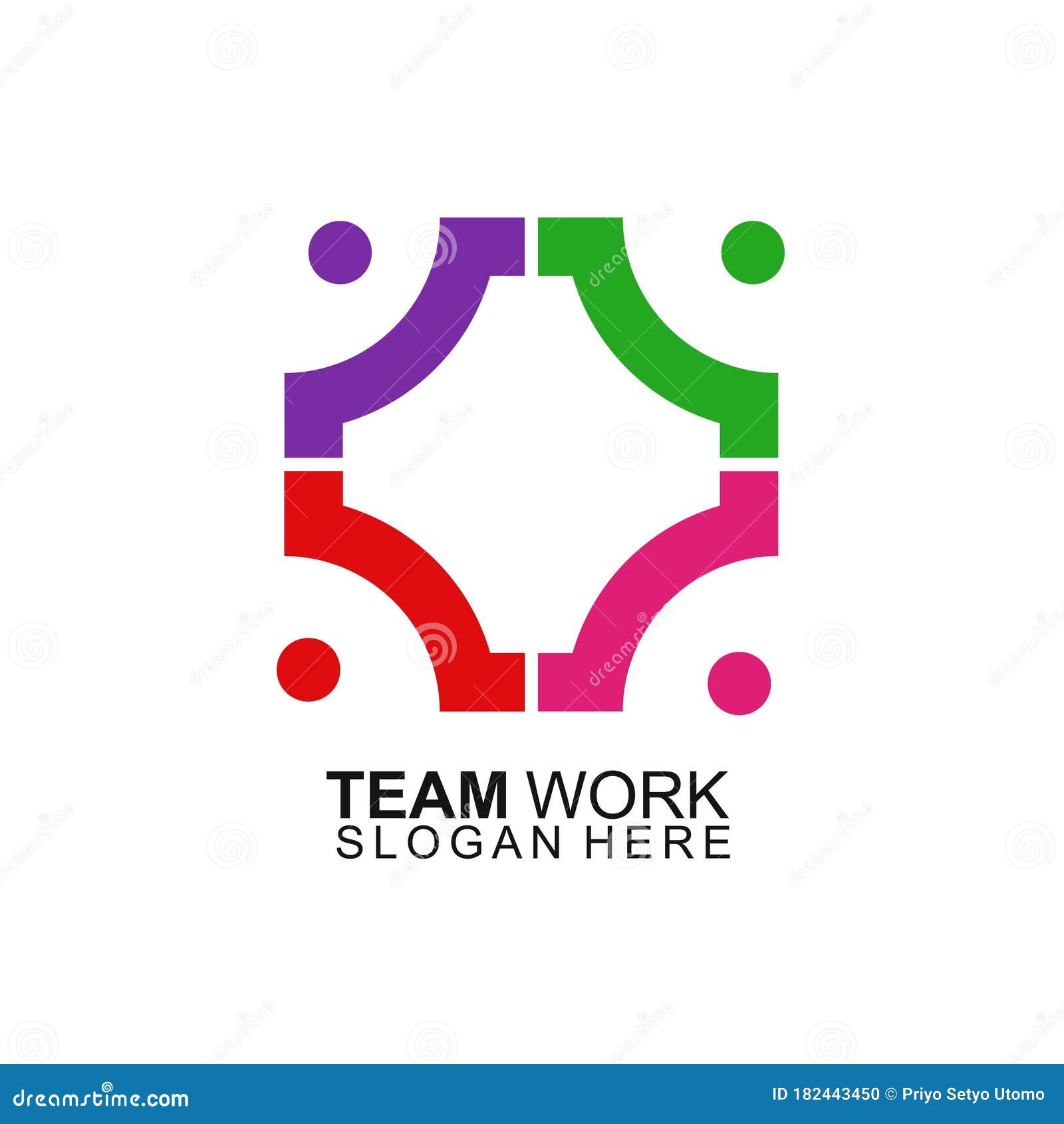 Team Work Logo Design stock vector. Illustration of icon - 182443450