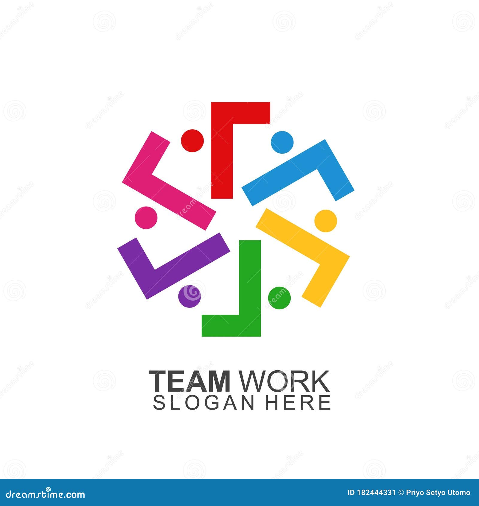 Team Work Logo Design stock vector. Illustration of business - 182444331