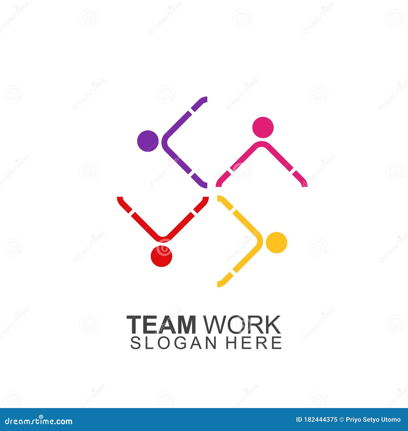 Team Work Logo Design stock vector. Illustration of social - 182444375