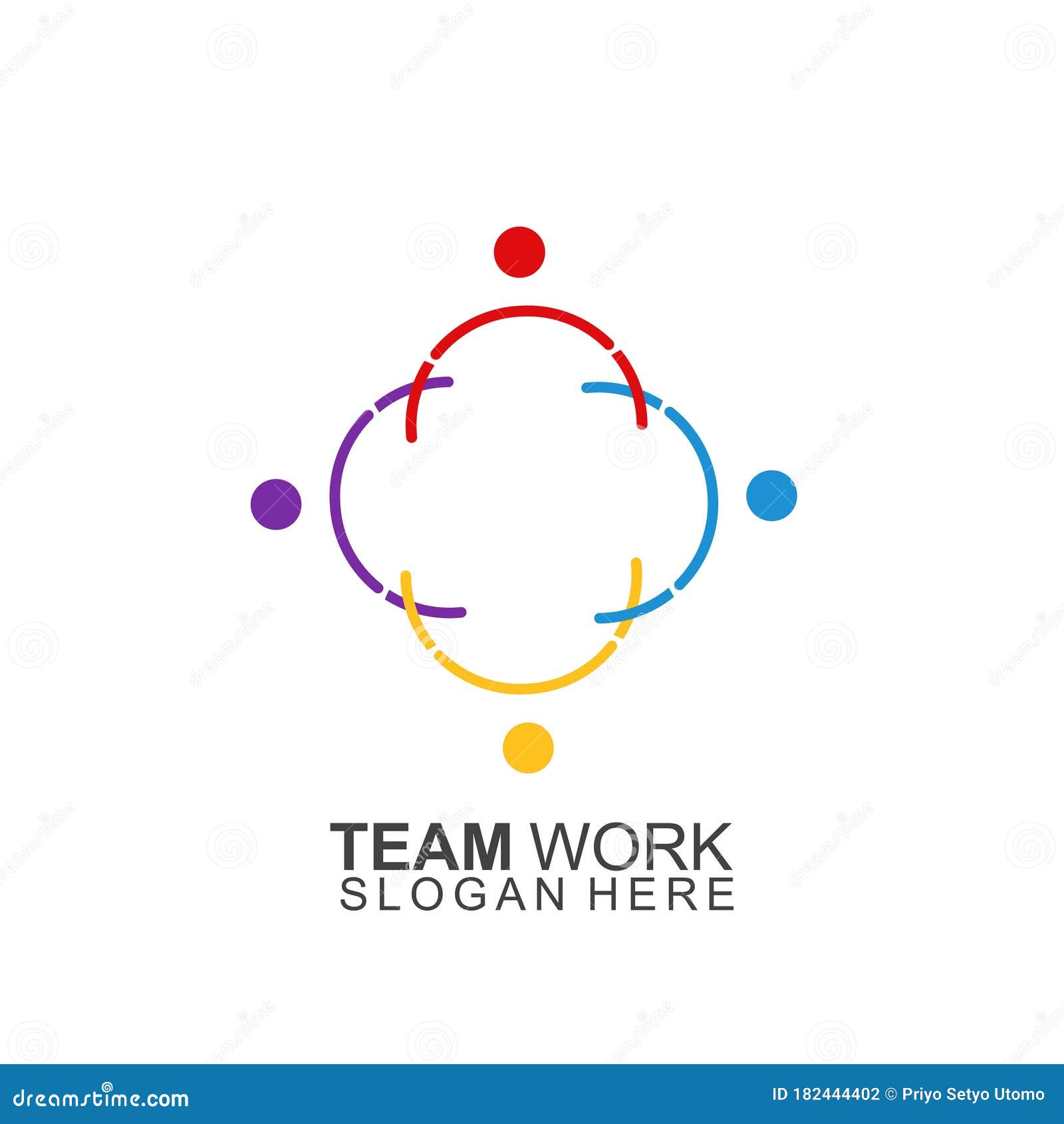 Team Work Logo Design stock vector. Illustration of brainstorm - 182444402