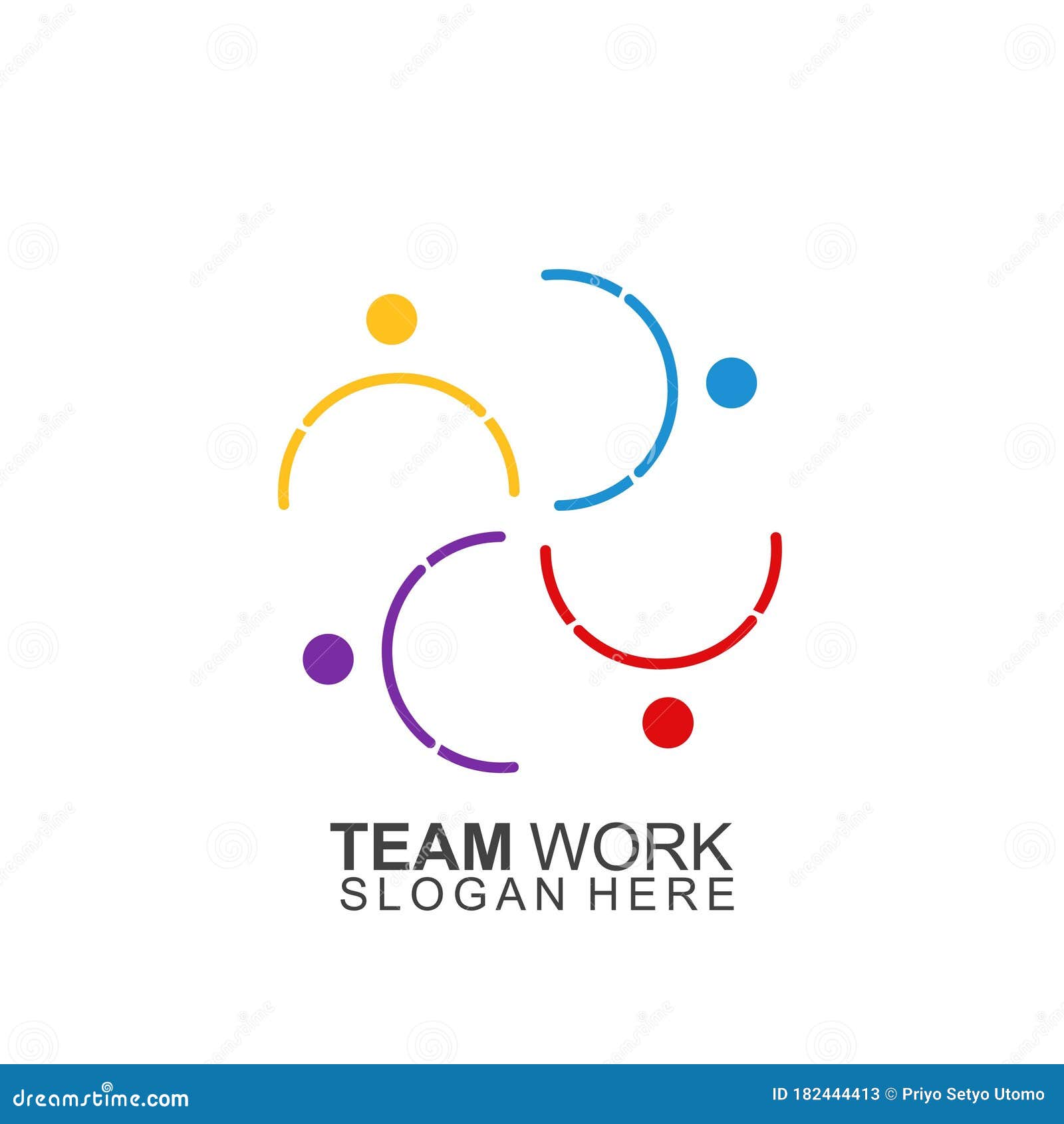 Team Work Logo Design stock vector. Illustration of together - 182444413