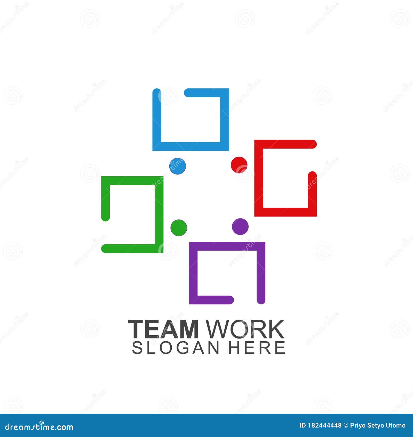 Team Work Logo Design stock vector. Illustration of engagement - 182444448