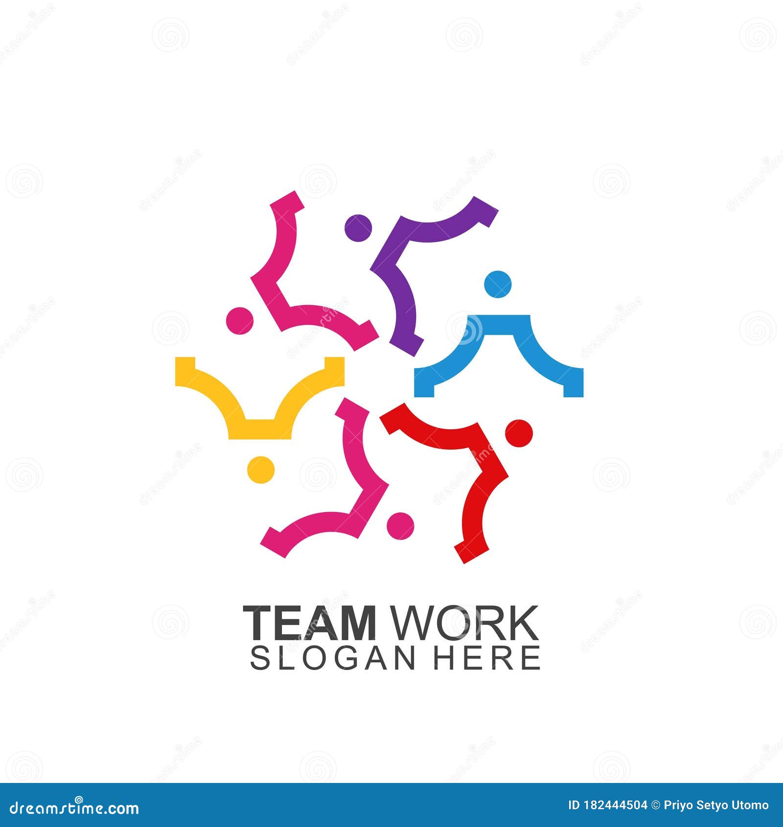 Team Work Logo Design stock vector. Illustration of concept - 182444504