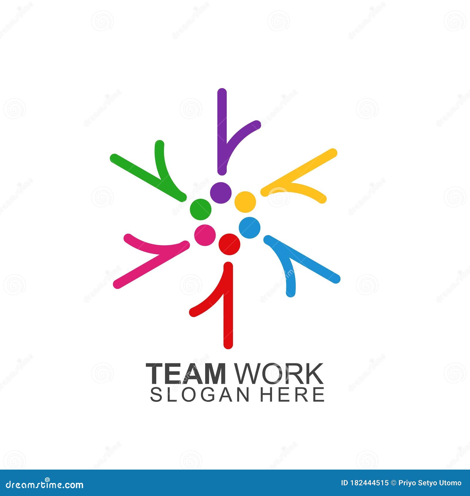 Team Work Logo Design stock vector. Illustration of club - 182444515