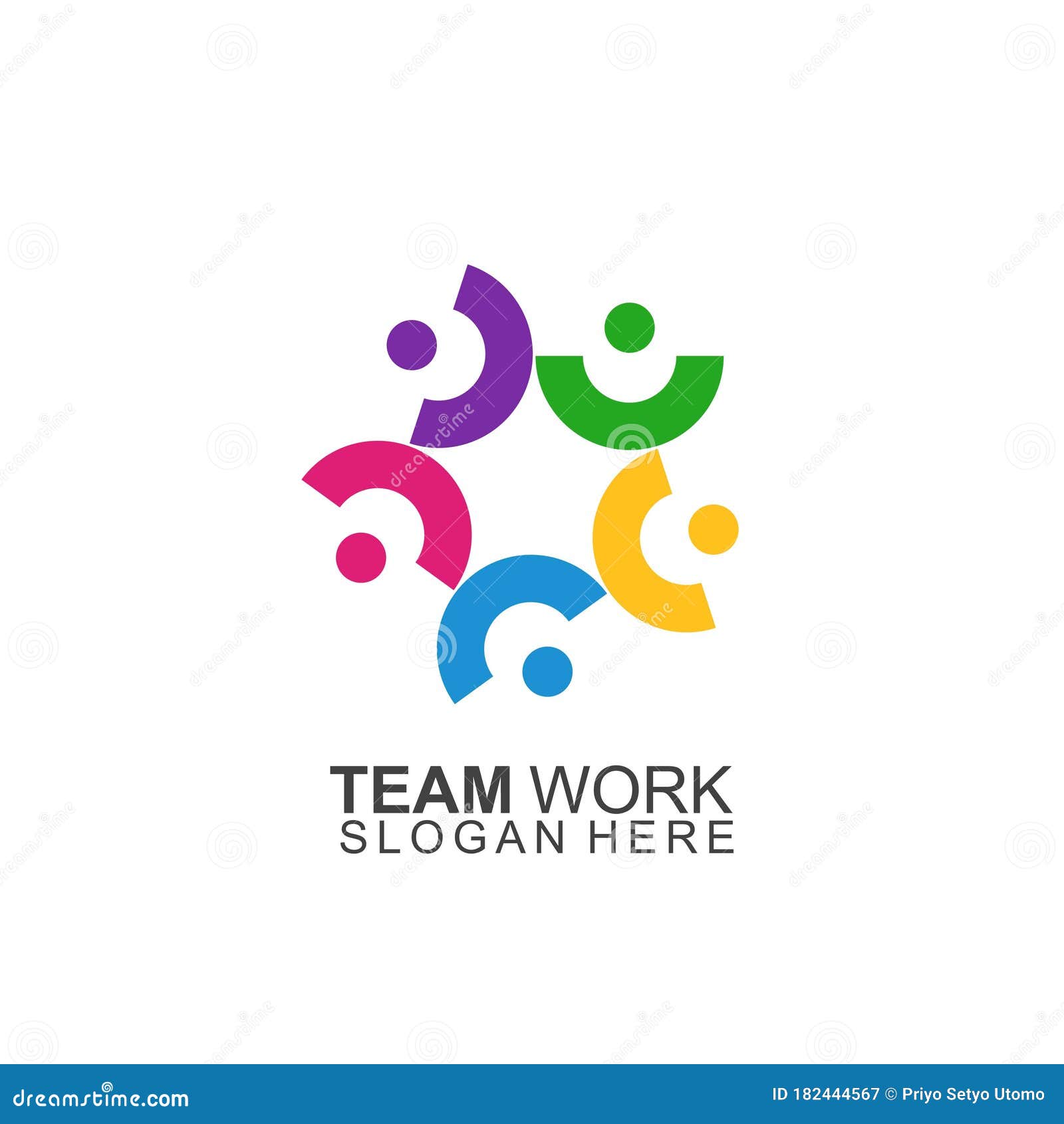 Team Work Logo Design stock vector. Illustration of work - 182444567