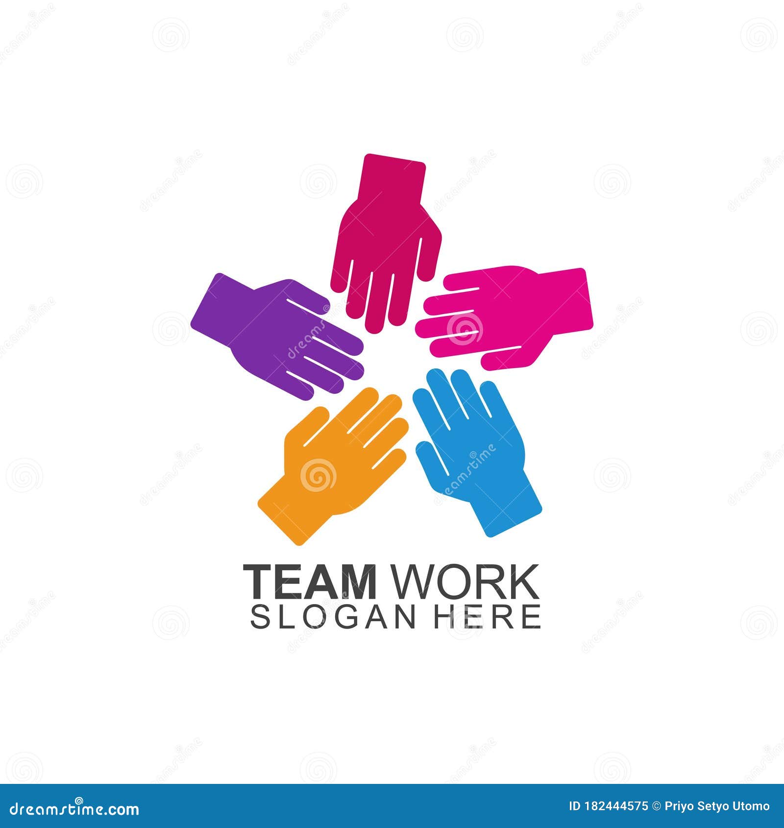 Team Work Logo Design stock vector. Illustration of together - 182444575