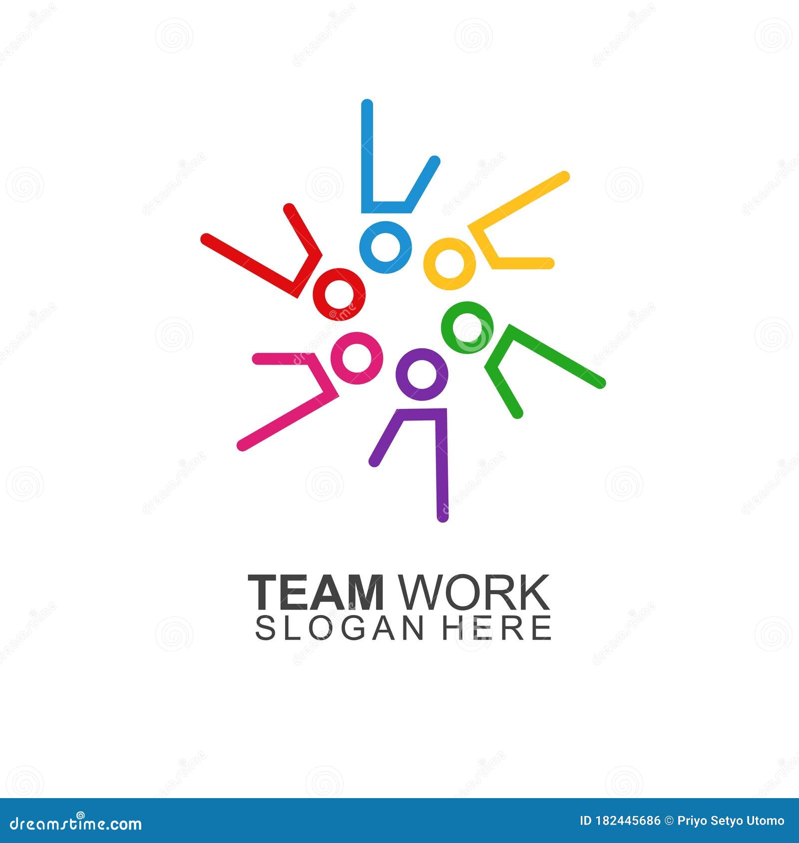Team Work Logo Design stock vector. Illustration of vector - 182445686