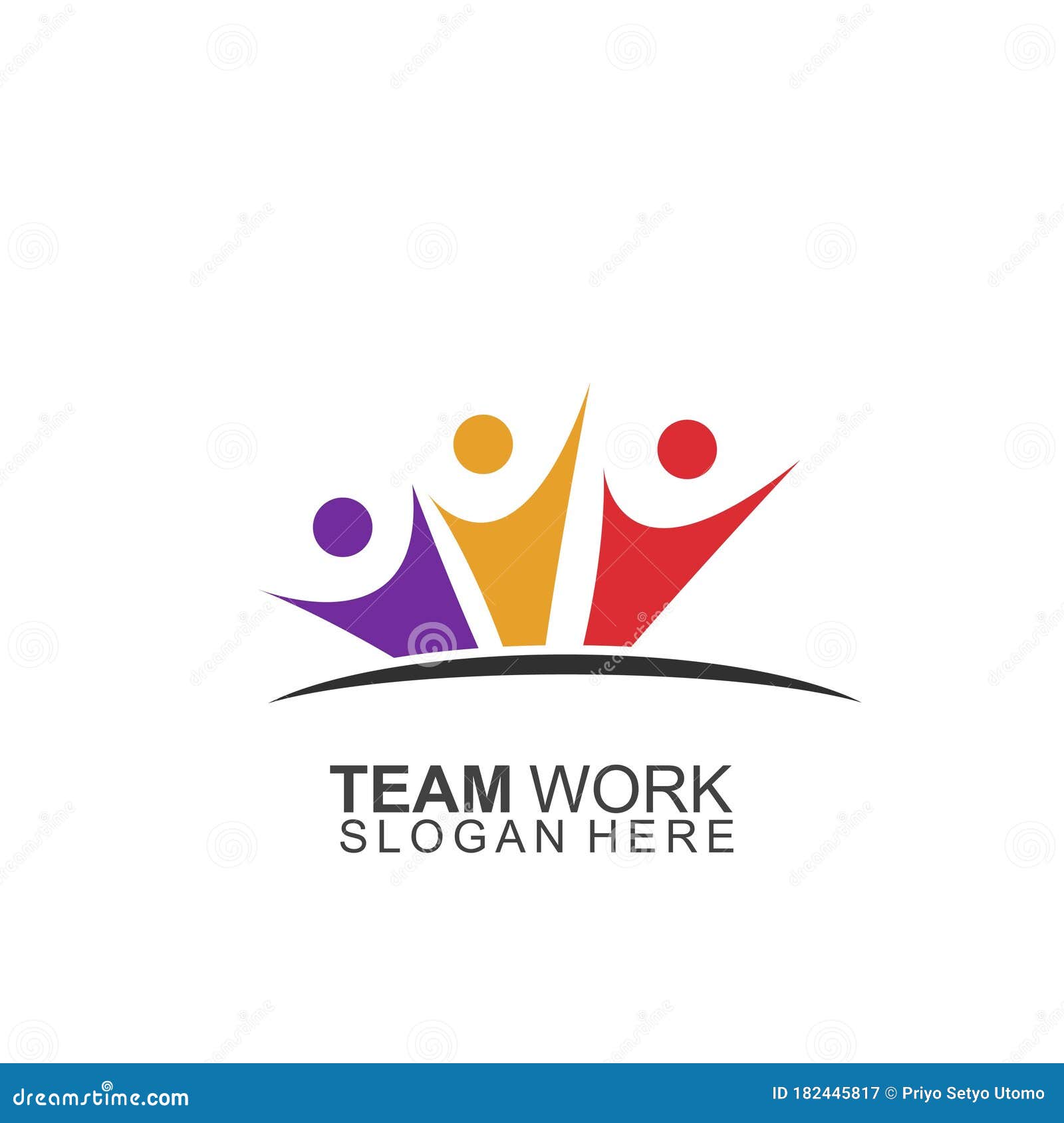 Team Work Logo Design stock vector. Illustration of vector - 182445817