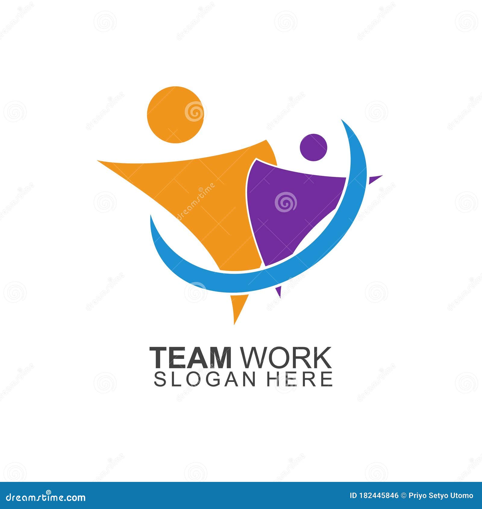 Team Work Logo Design stock vector. Illustration of association - 182445846