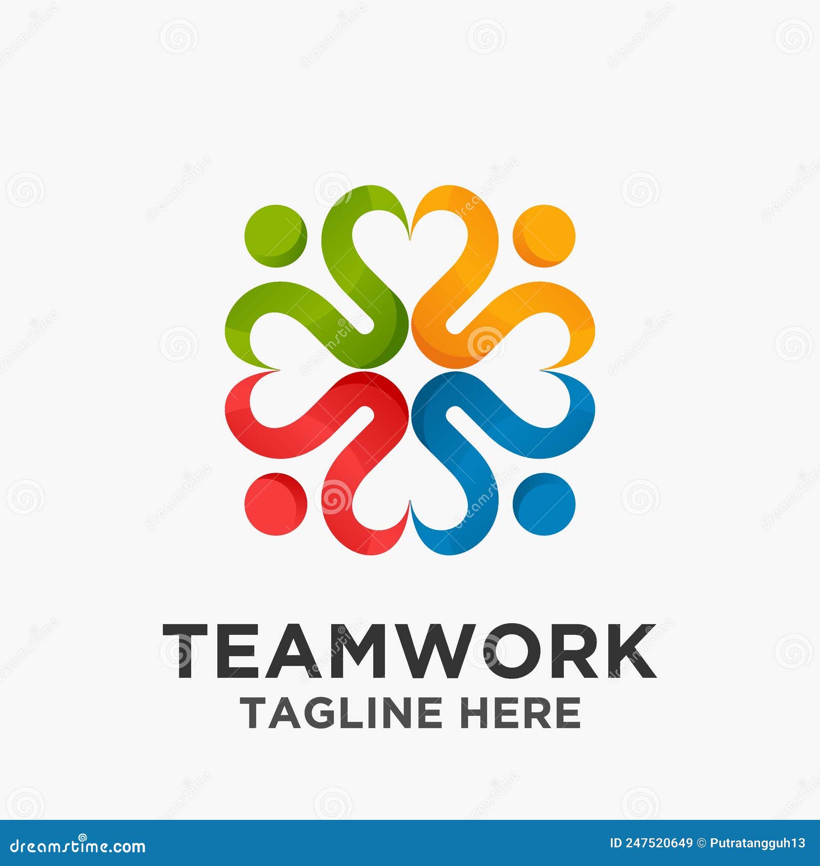 Team work logo design stock vector. Illustration of office - 247520649