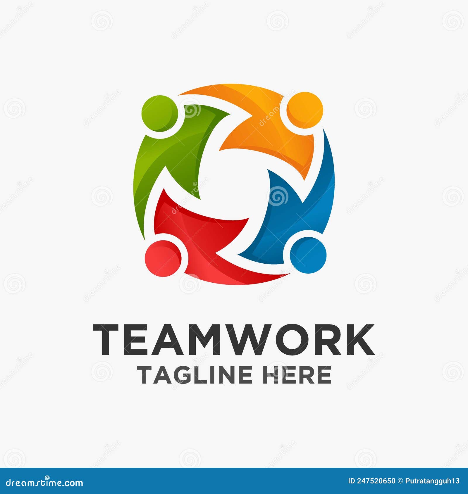 Team work logo design stock vector. Illustration of minimalist - 247520650