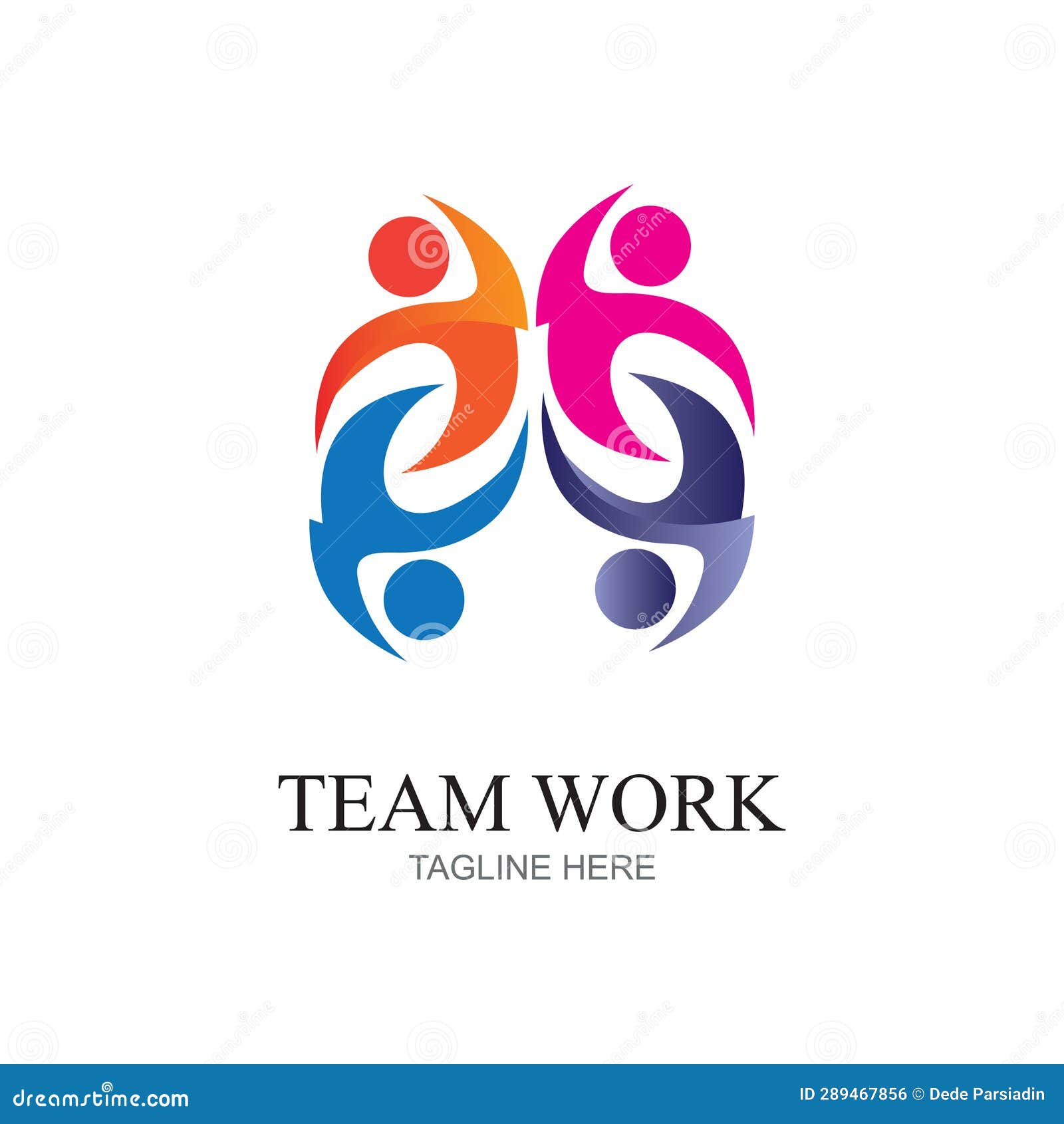 Team Work Logo Design,Together. Modern Social Network Team Logo Design ...